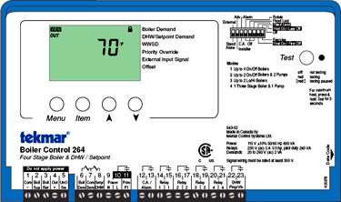 Tekmar #264 264 Boiler Controls Four Stage Boiler & DHW/Setpoint ...