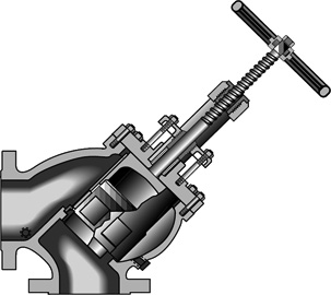 Crane #30E 4in Iron Body Stop Check Valve 250# Y-Pattern Non-Return ...