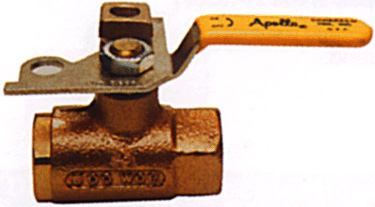 Apollo #75-105-41 1in Bronze Padlocking Ball Valve with Automatic Drain ...