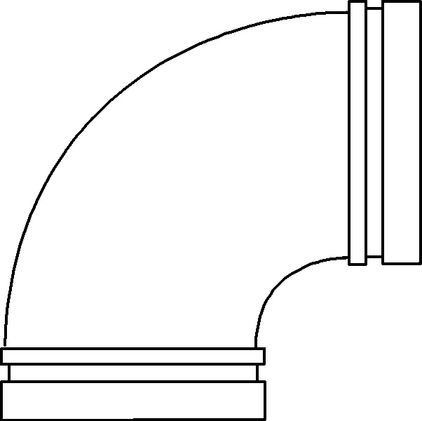 Tyco #510 4" Grooved Fire Protection Fitting - 90 Cast Elbow ...